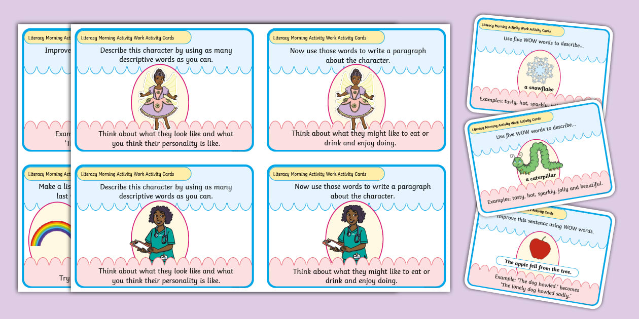 Literacy Morning Work Activity Cards - Twinkl