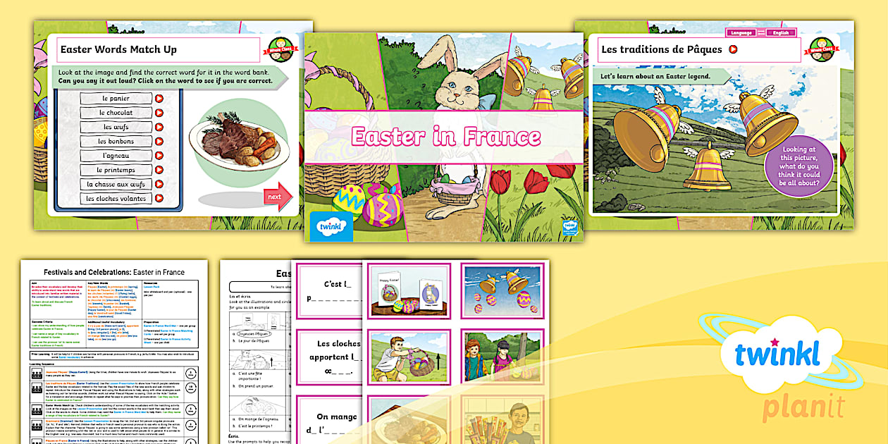 French Easter Lesson - Easter Year 3 Lesson Pack - Twinkl