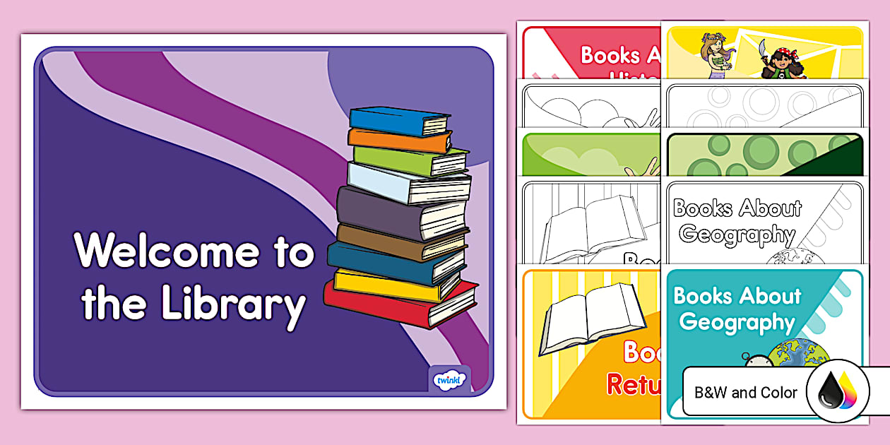 Printable Library Signs | K-2nd Resource | Twinkl USA