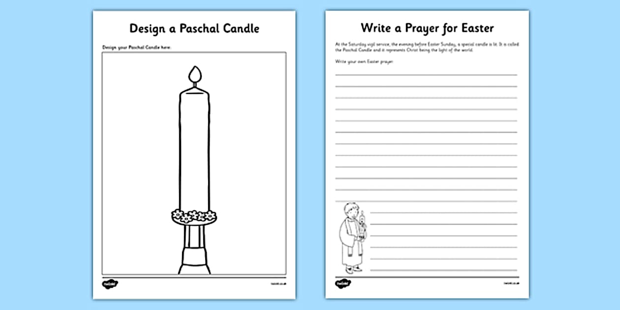 Design a Paschal Candle Activity Resource Creation - Twinkl