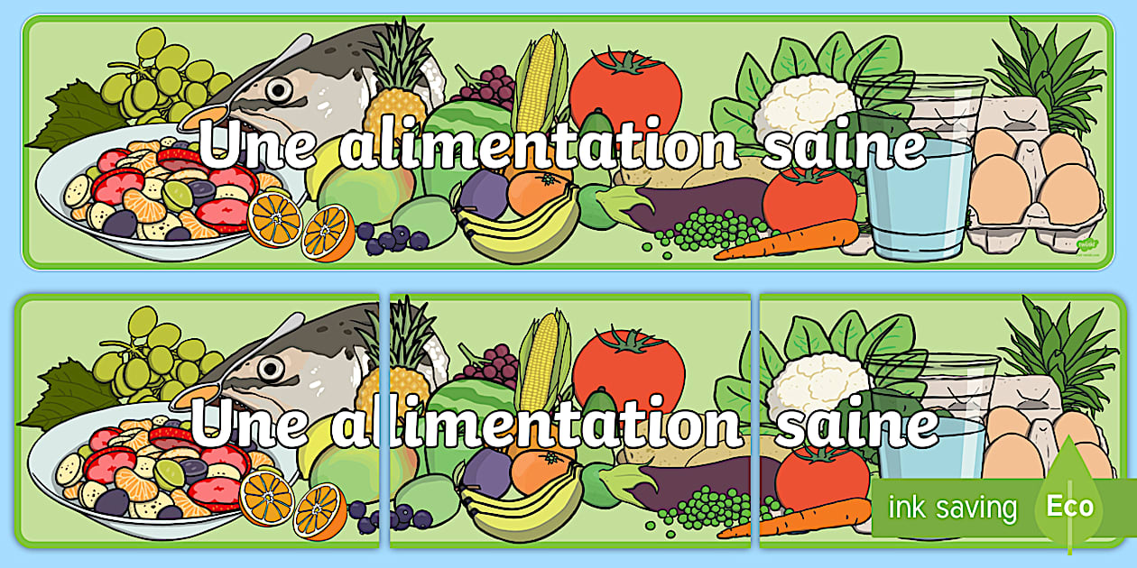 Banderole d'affichage : Une alimentation saine - Twinkl