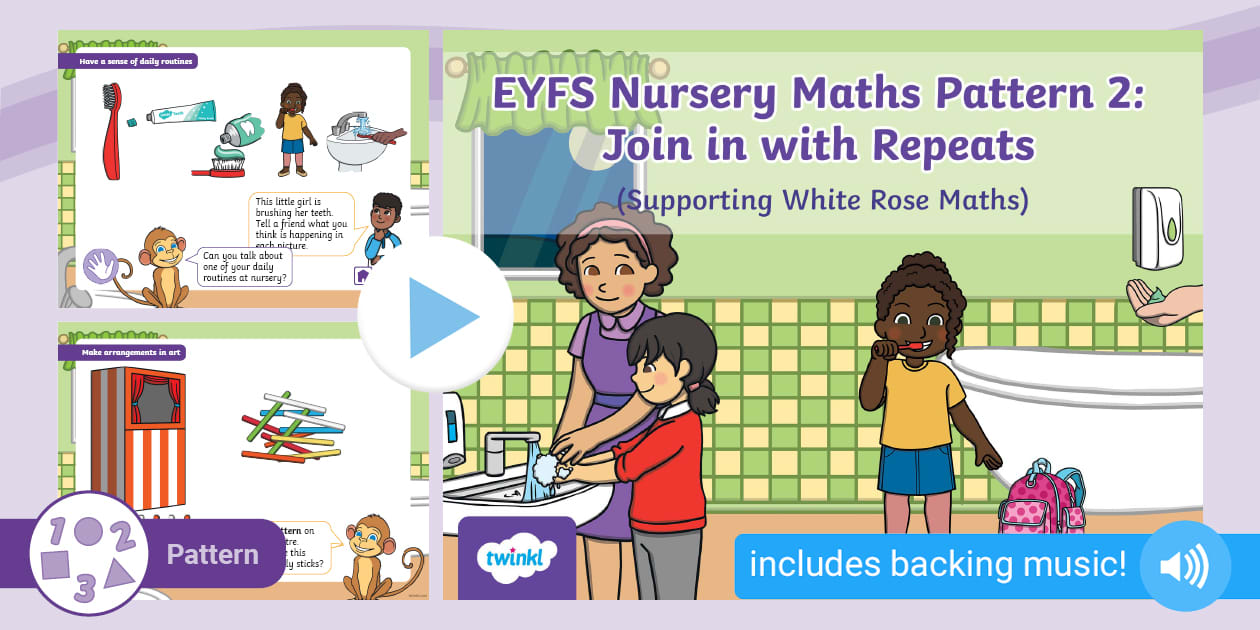👉 EYFS Nursery Maths Pattern 2 PowerPoint | Twinkl