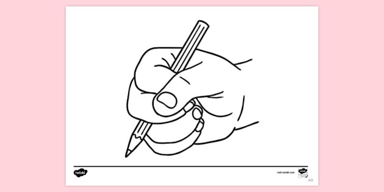 Thumb Wrap Pencil Colouring Sheet | Colouring Sheets