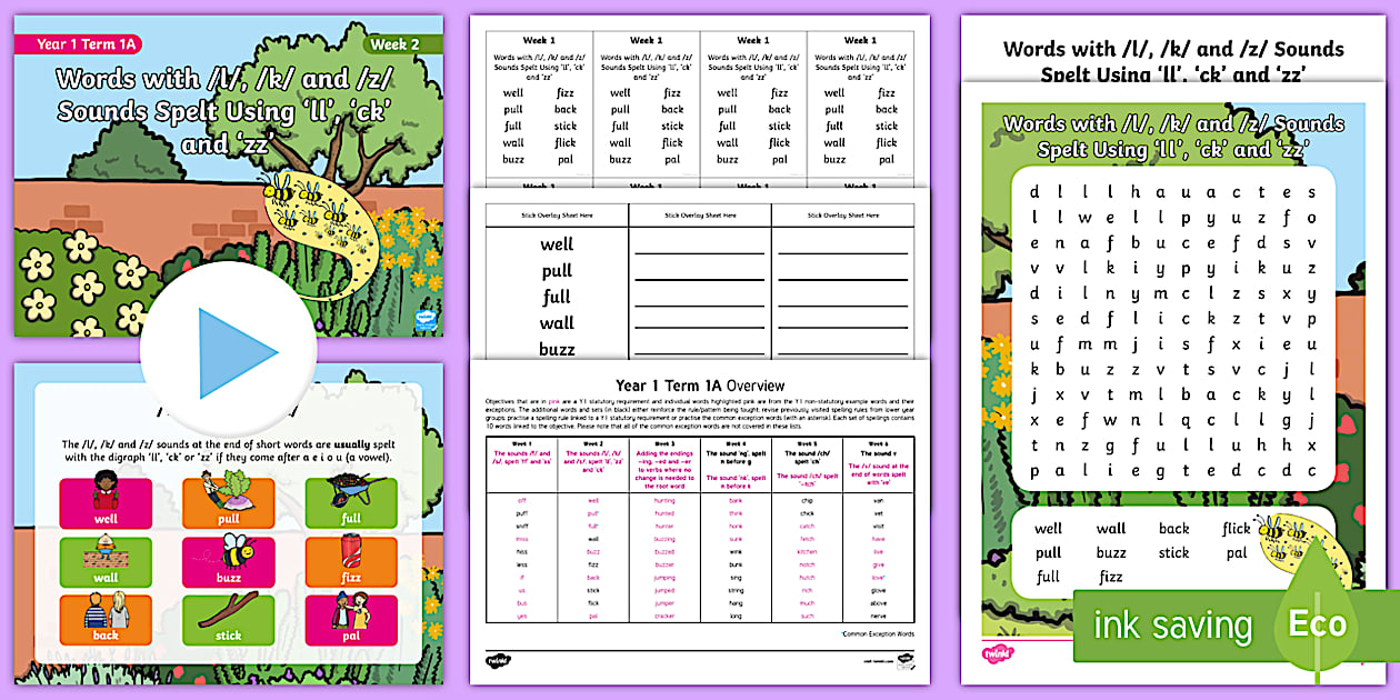 Year 1 Term 1A Week 2 Spelling Pack (teacher made) - Twinkl