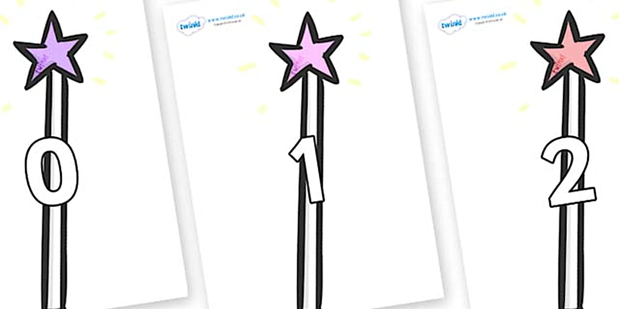 Numbers 0-100 on Wands (teacher made) - Twinkl