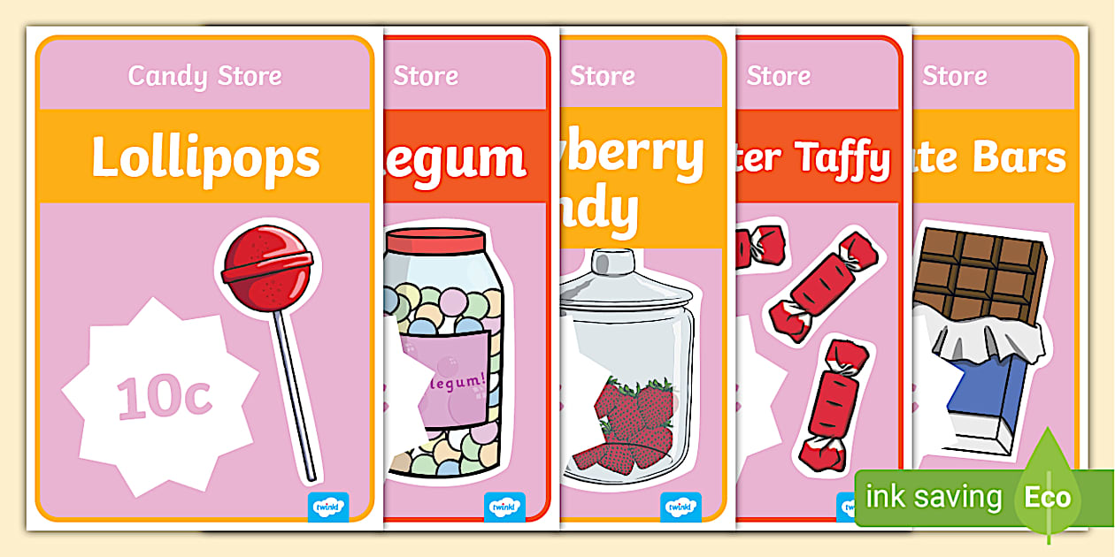 Candy Store Role Play Posters (teacher made) - Twinkl