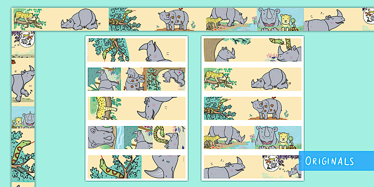 Ronald the Rhino Display Borders (teacher made) - Twinkl