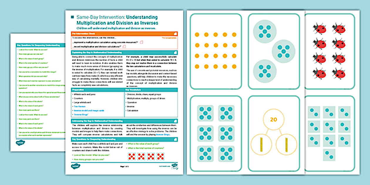 👉 Y2 Maths Intervention: Multiplication and Division Inverses