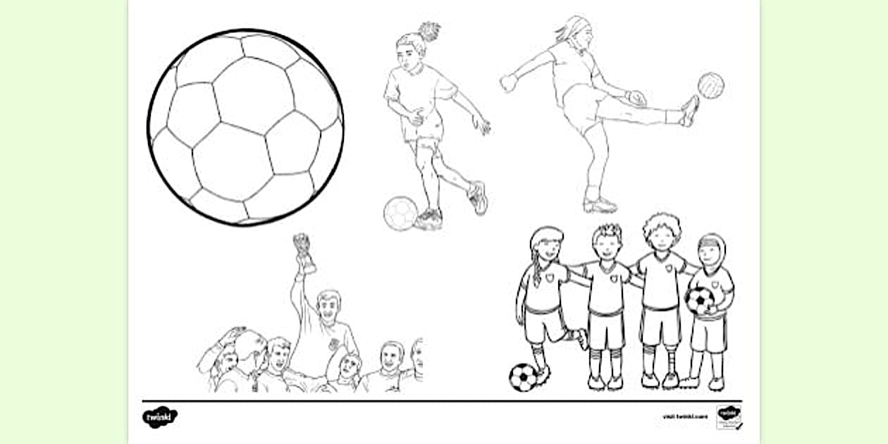 Free Printable Football Colouring Page – Teaching Resource