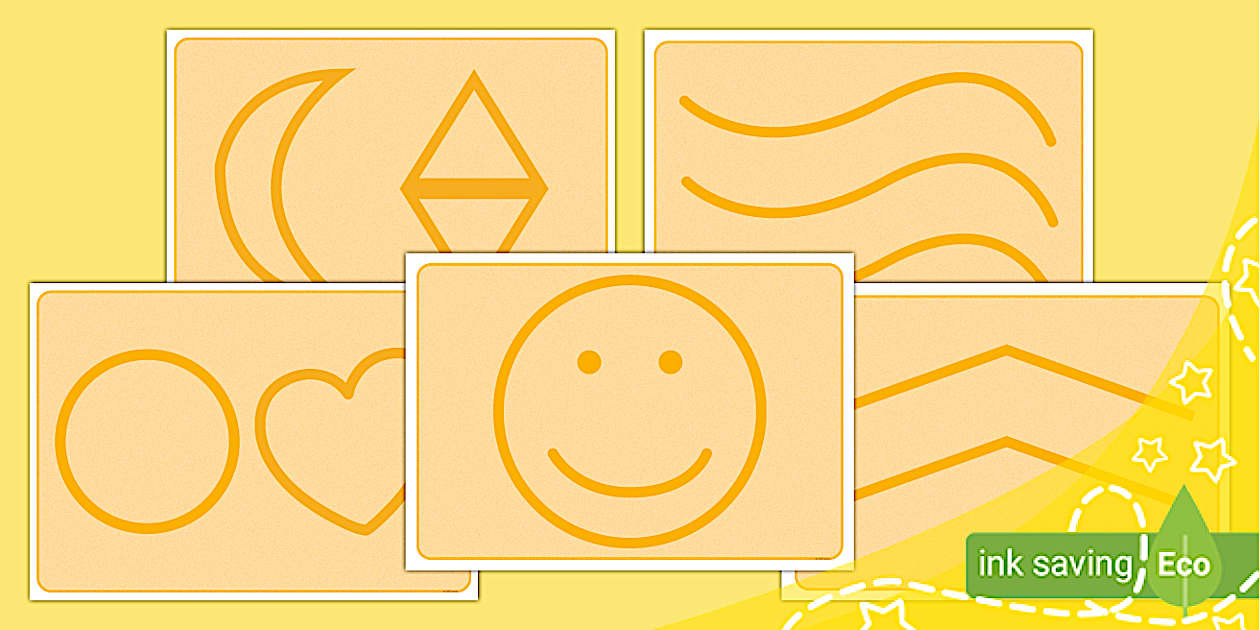 Sand Tray Pre-writing Pattern Cards (teacher made) - Twinkl