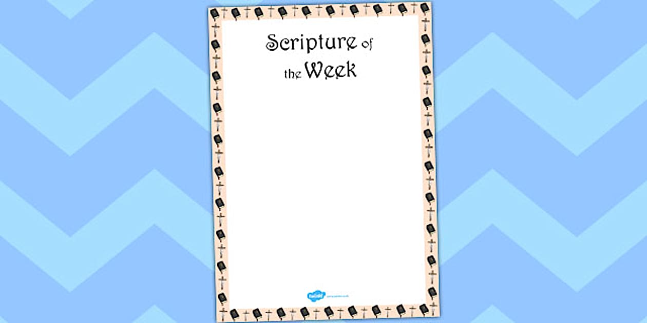 Scripture of the Week Editable Poster - Twinkl