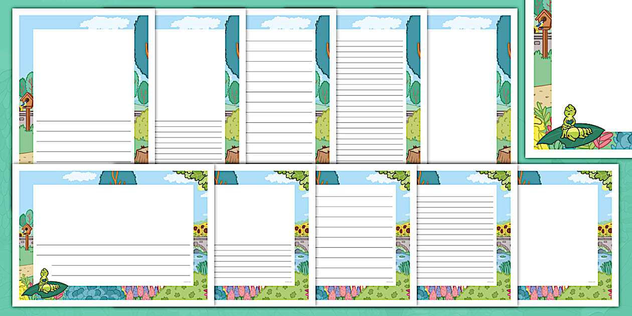 The Cautious Caterpillar Page Border Pack (teacher made)