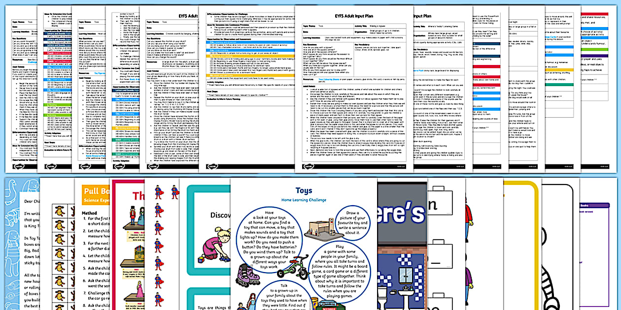 EYFS Toys Adult Input Planning and Resource Pack - Twinkl