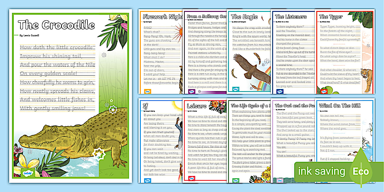 KS2 Handwriting Poems Bumper Pack (teacher made) - Twinkl