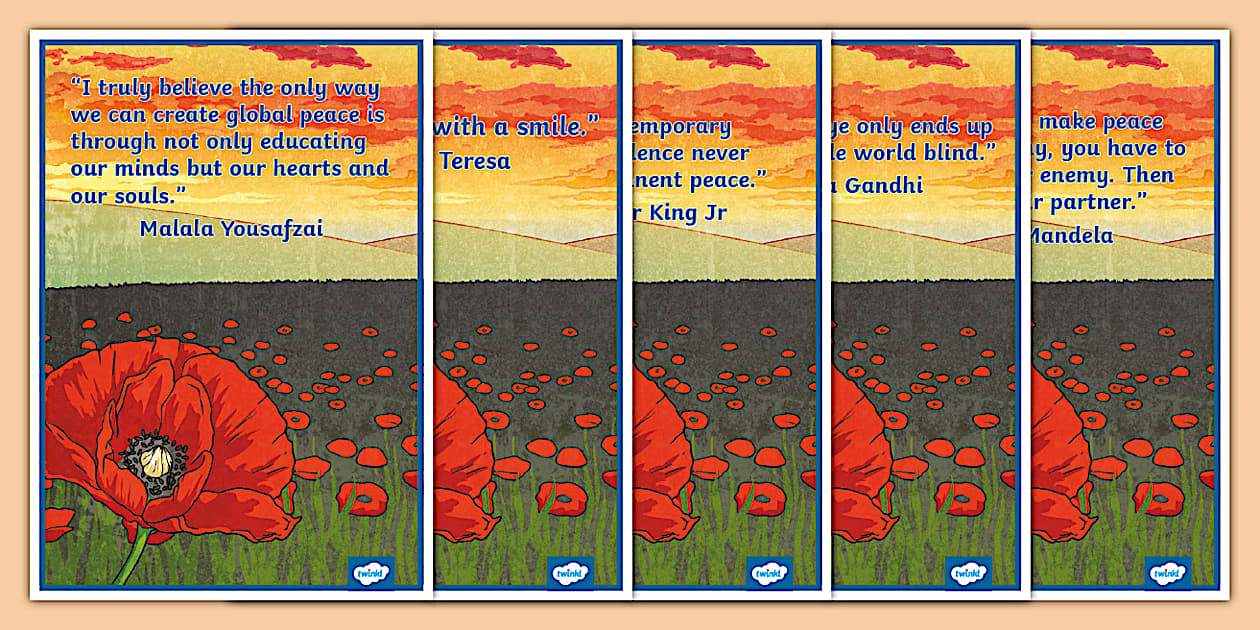 Peace Quotes Display Posters (teacher made) - Twinkl