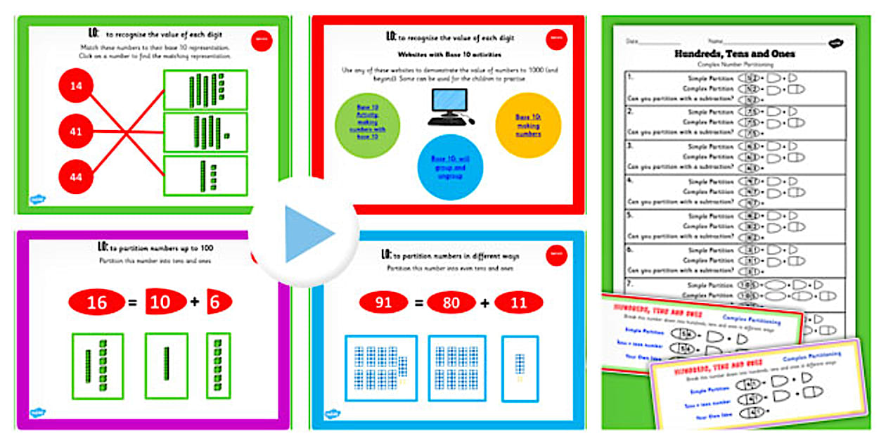 Y2 Maths Recognise Place Value Digit Two Digit Number Lesson Pack