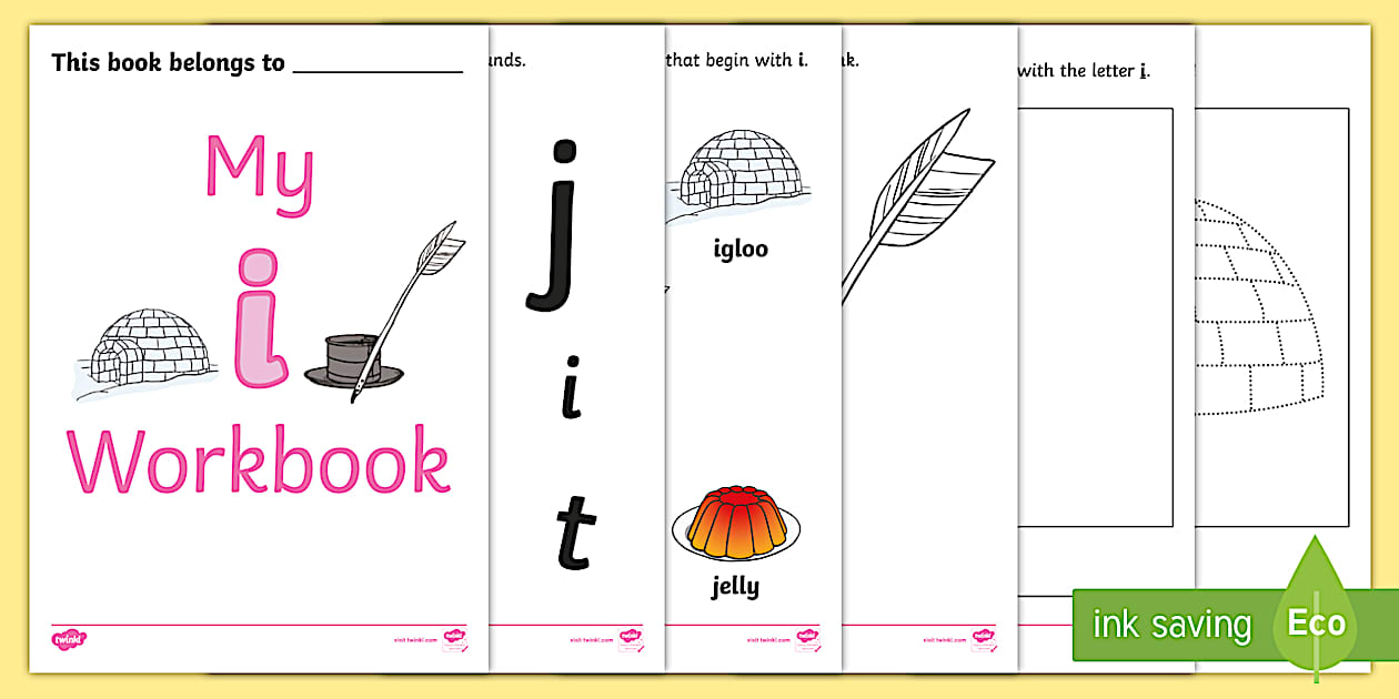 My Letter 'i' Workbook (K1) (teacher made) - Twinkl
