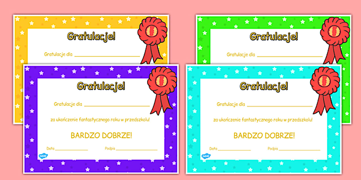 Editable End of Term Certificates Polish (teacher made)
