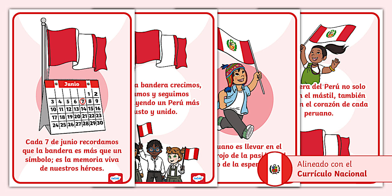 Afiches: Frases por el Día de la Bandera | Twinkl Perú