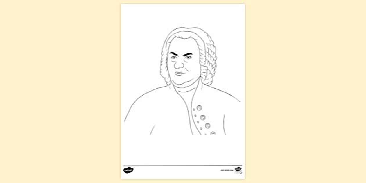 Johann Sebastian Bach Colouring Sheet | Colouring Sheets