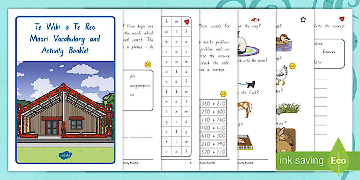 Te Wiki o Te Reo Māori Vocabulary and Activity Booklet
