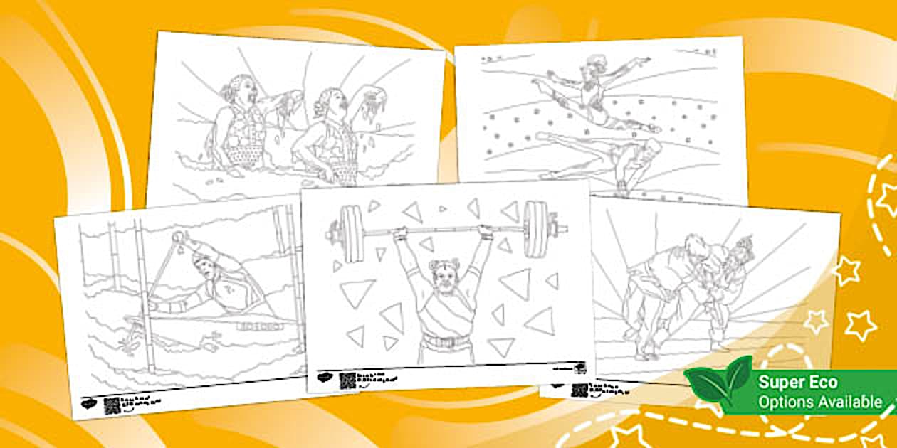 Summer Games Colouring Pages | Parent Resource Ages 7-11