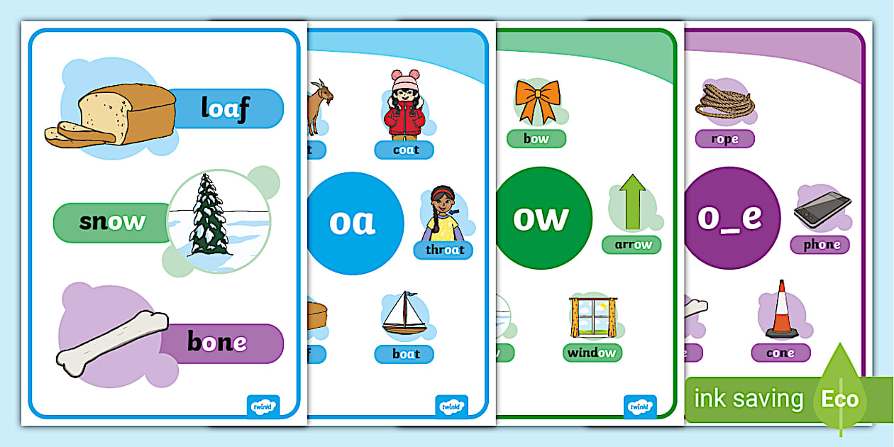 Long 'O' sound posters Junior/Senior Infants (teacher made)