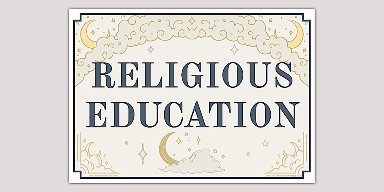 Celestial-Themed Religious Education Display Poster - Twinkl
