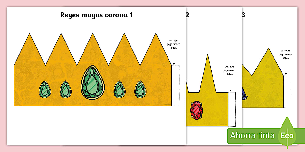 Hoja de actividad: Corona de los Reyes Magos (teacher made)