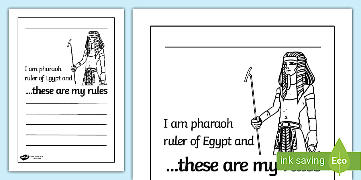 Pharaoh Rules Writing Frame (teacher made) - Twinkl