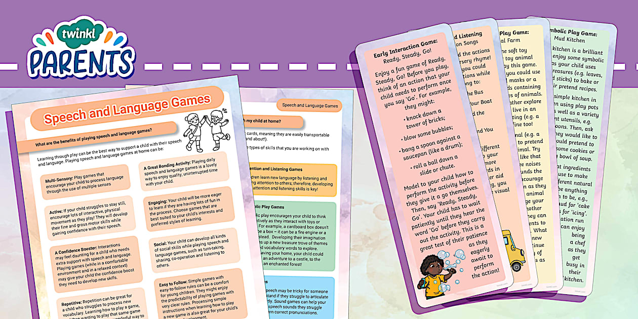 SEND Early Years Activities: Speech and Language Games