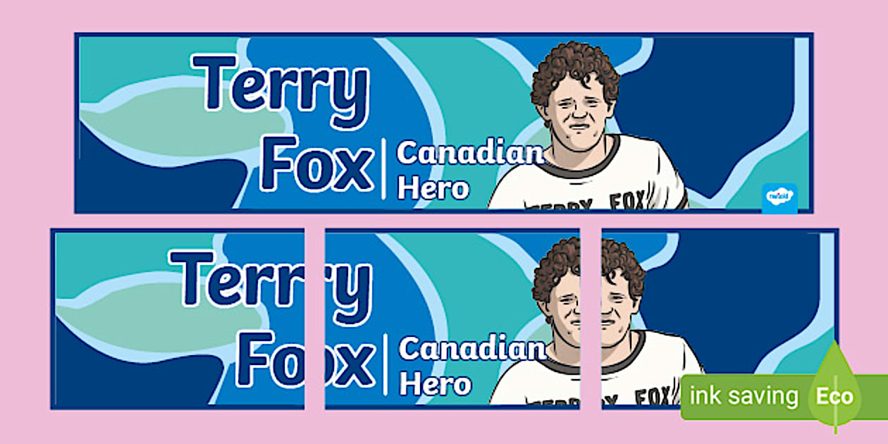 Cursive Terry Fox Banner (teacher made) - Twinkl