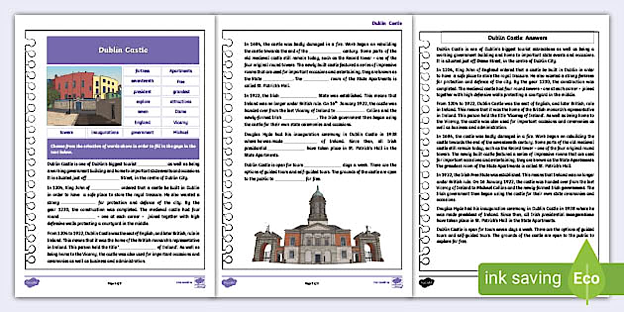 Dublin Castle Cloze Procedure