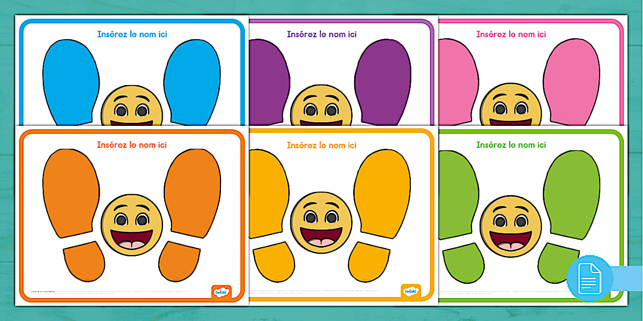 Editable Line-up Floor Signs in French | Twinkl - Twinkl