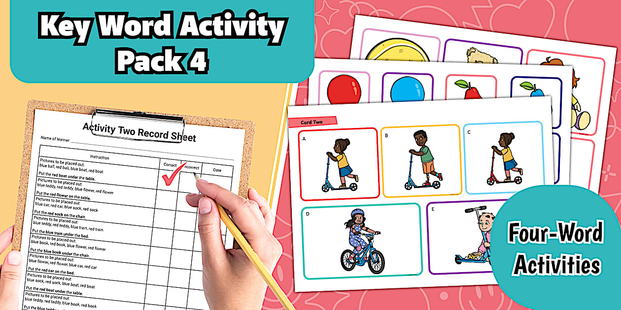 Key Word Activity Pack 4: Four-Word Activities