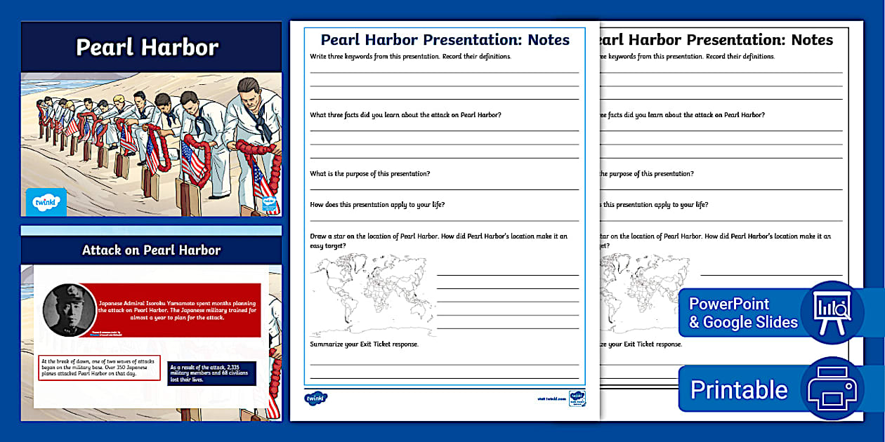 Pearl Harbor PowerPoint & Google Slides for 3rd-5th Grade