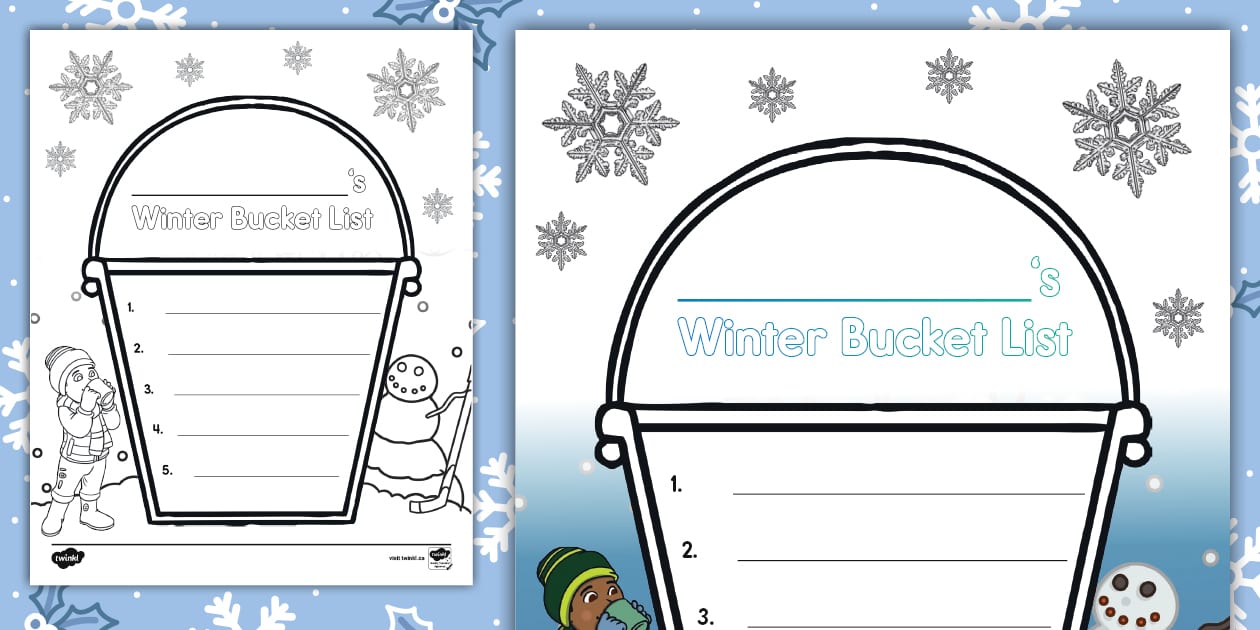 My Winter Bucket List Activity (teacher made) - Twinkl