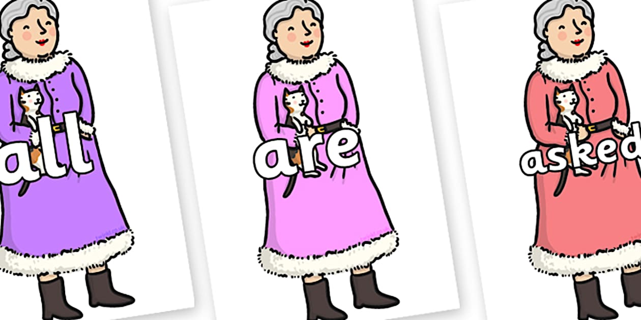 Cursive Tricky Words on Mrs Clause to Support Teaching on The Jolly ...