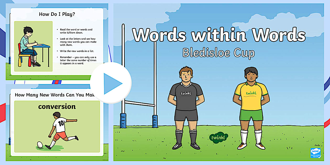 Bledisloe Cup Words within Words PowerPoint (teacher made)