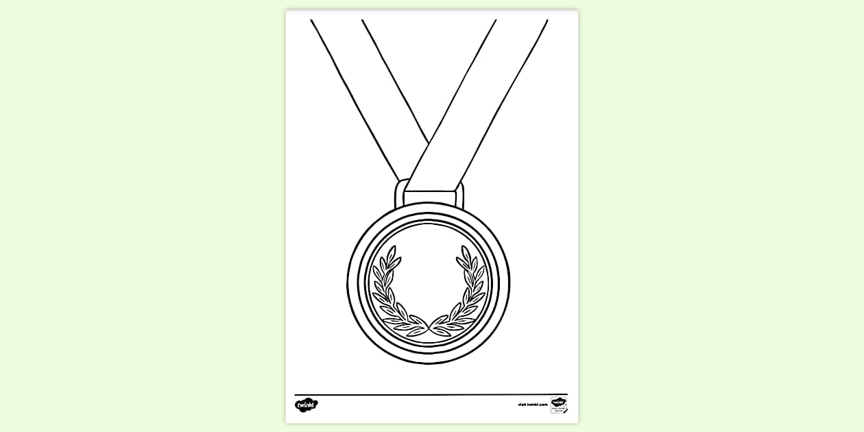 Medal Colouring Sheet - Primary Resources (teacher made)