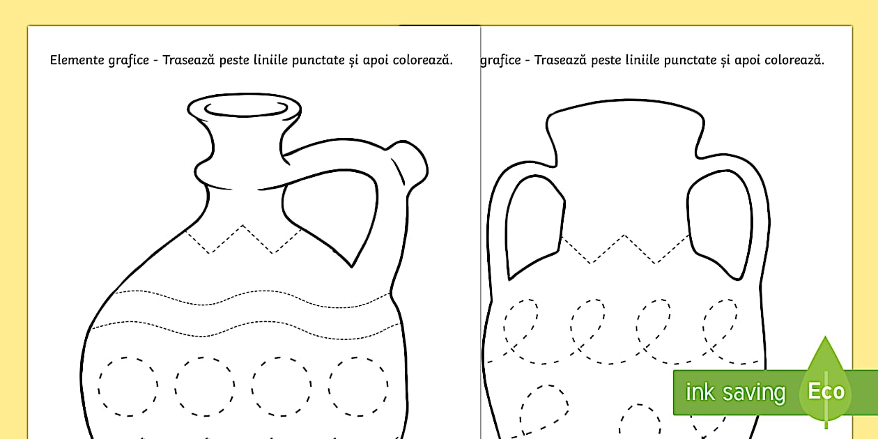 Elemente grafice pe vase țărănești