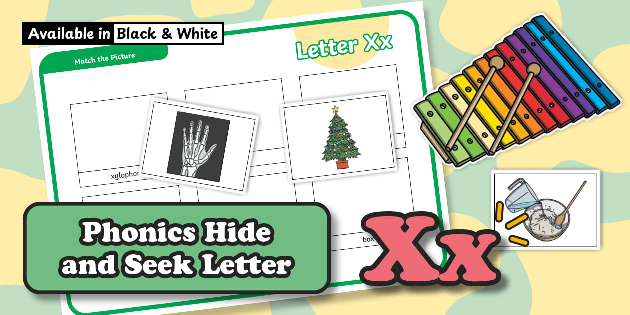Phonics Hide & Seek Letter Xx Activity