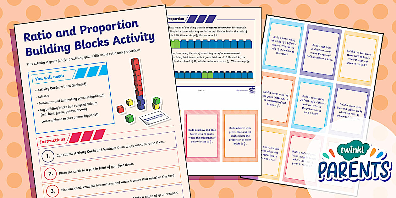 SEND Maths Support: Ratio and Proportion Building Blocks Activity (Year 6