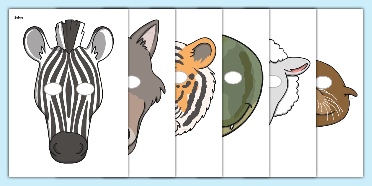 Animal Role Play Masks (teacher made) - Twinkl