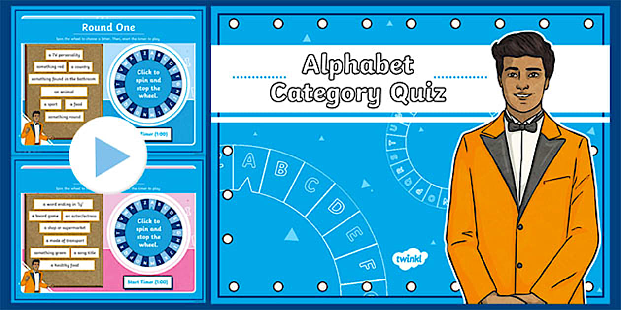Alphabet Game – Category and Topics Quiz – KS2 Resource