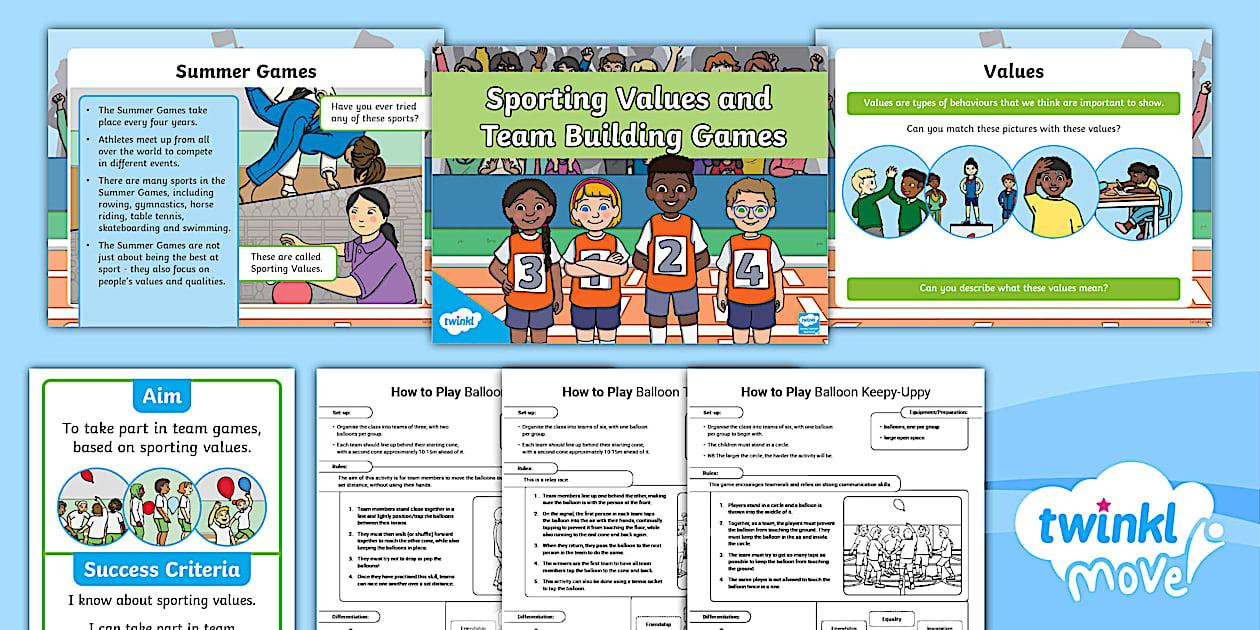 Olympic Team Building Games - KS1 - Twinkl Move PE Resources
