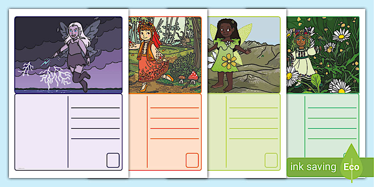 Fairy Themed Postcards - Fairy Postcards for Writing