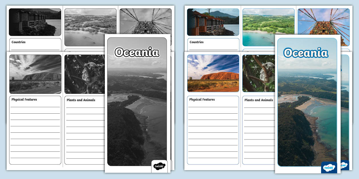KS1 Oceania Leaflet Template - Twinkl Primary (teacher made)