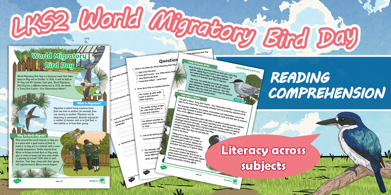 LKS2 World Migratory Bird Day Reading Comprehension