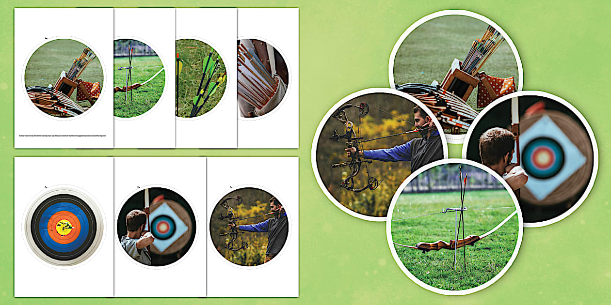 Bow and Arrow Circle Display Photo Cut-Outs (teacher made)